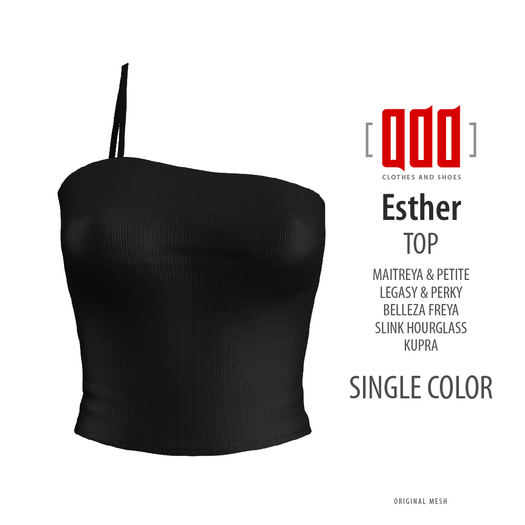 Second Life Marketplace - [ADD] Esther Top - BlackC
